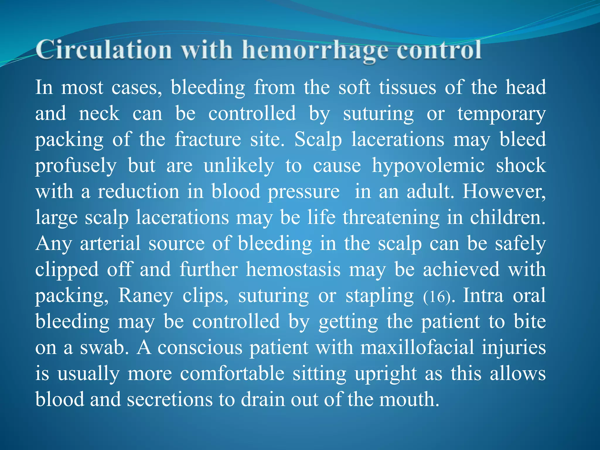 Emergency management of patients with facial trauma | PPTX