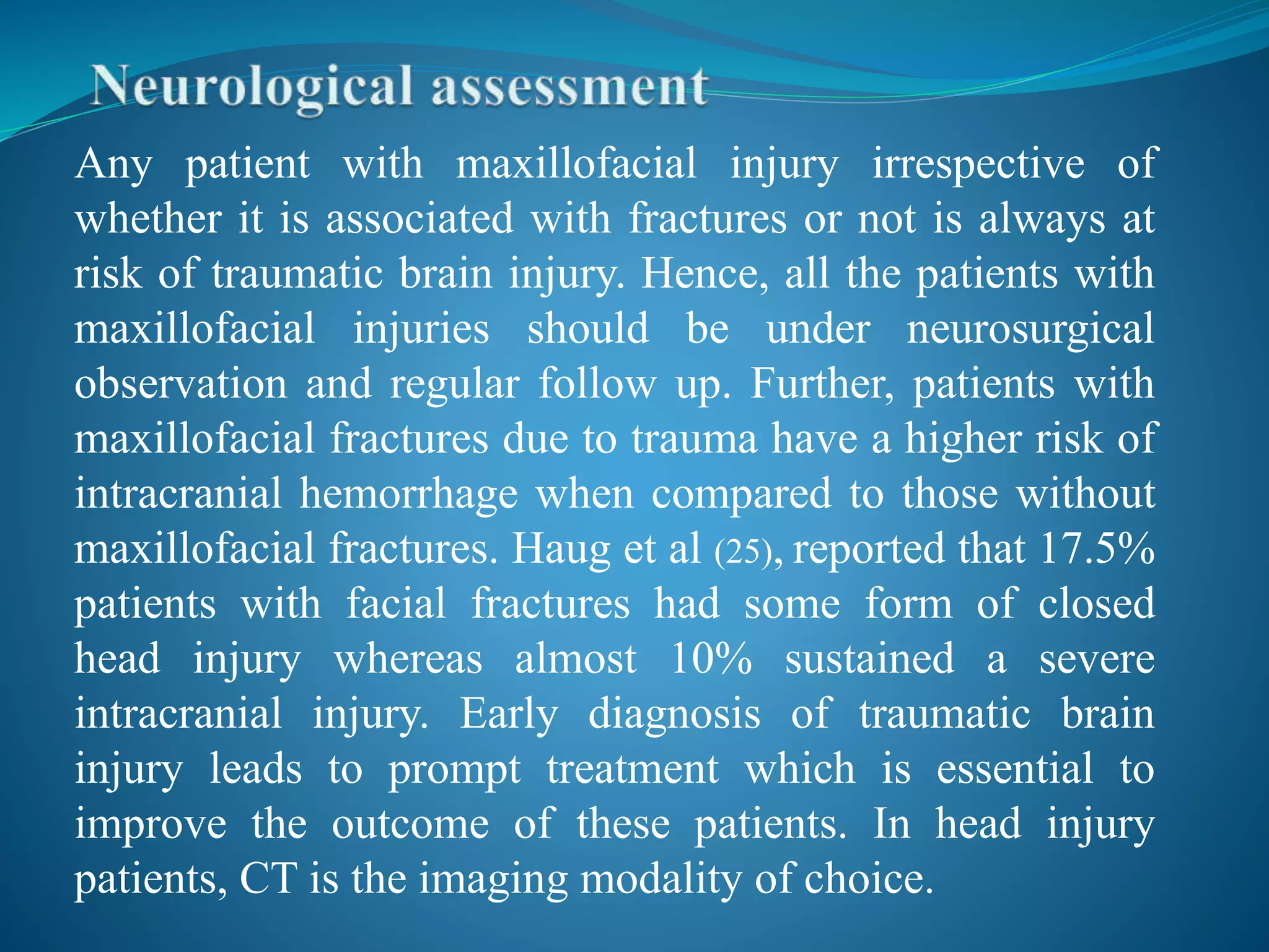 Emergency management of patients with facial trauma | PPTX
