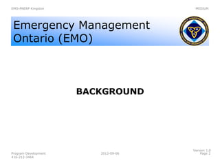 Emergency management ontario and the provincial nuclear | PDF
