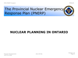 Emergency management ontario and the provincial nuclear | PDF | First ...
