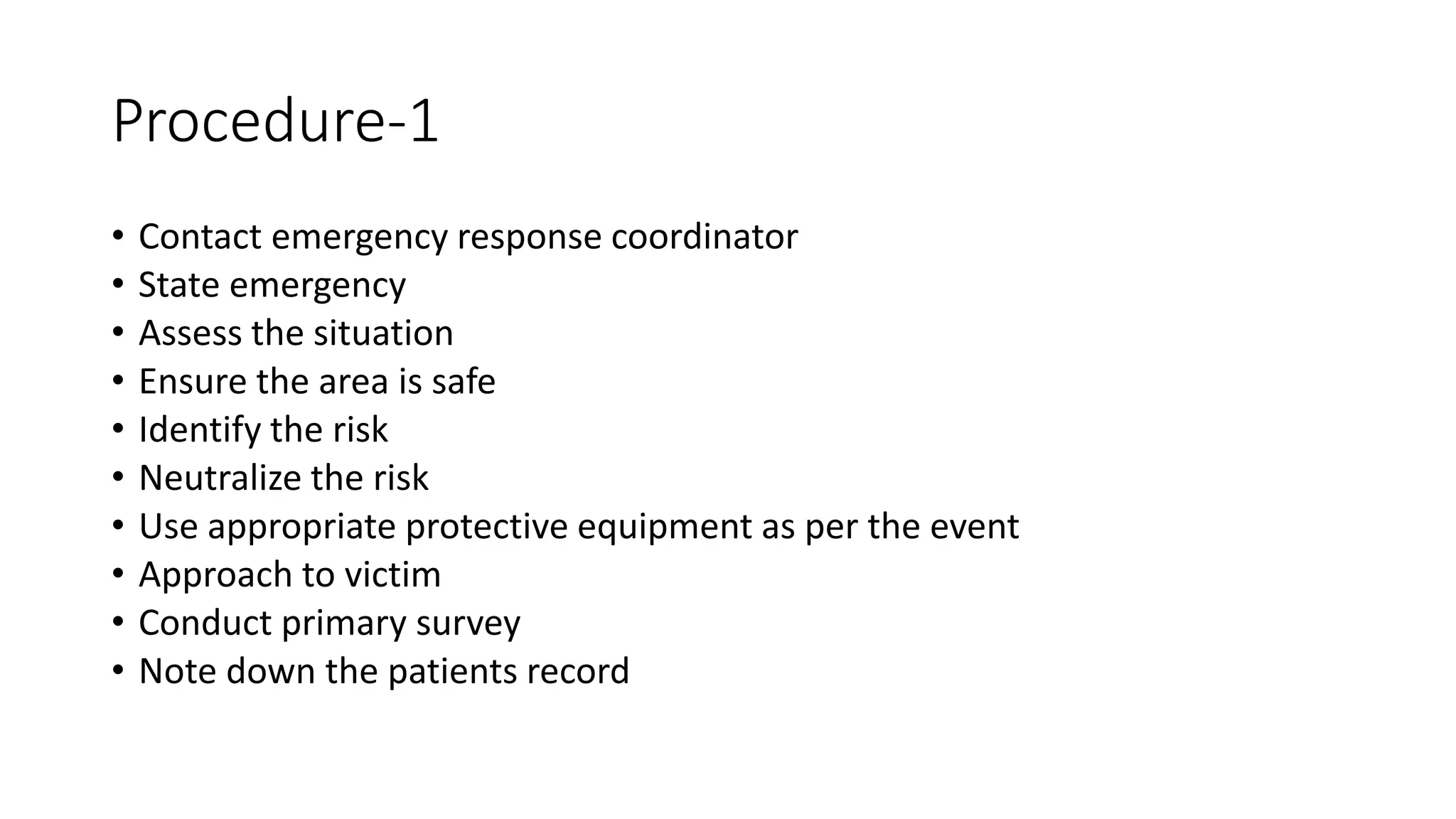 Emergency medical response procedure | PPTX