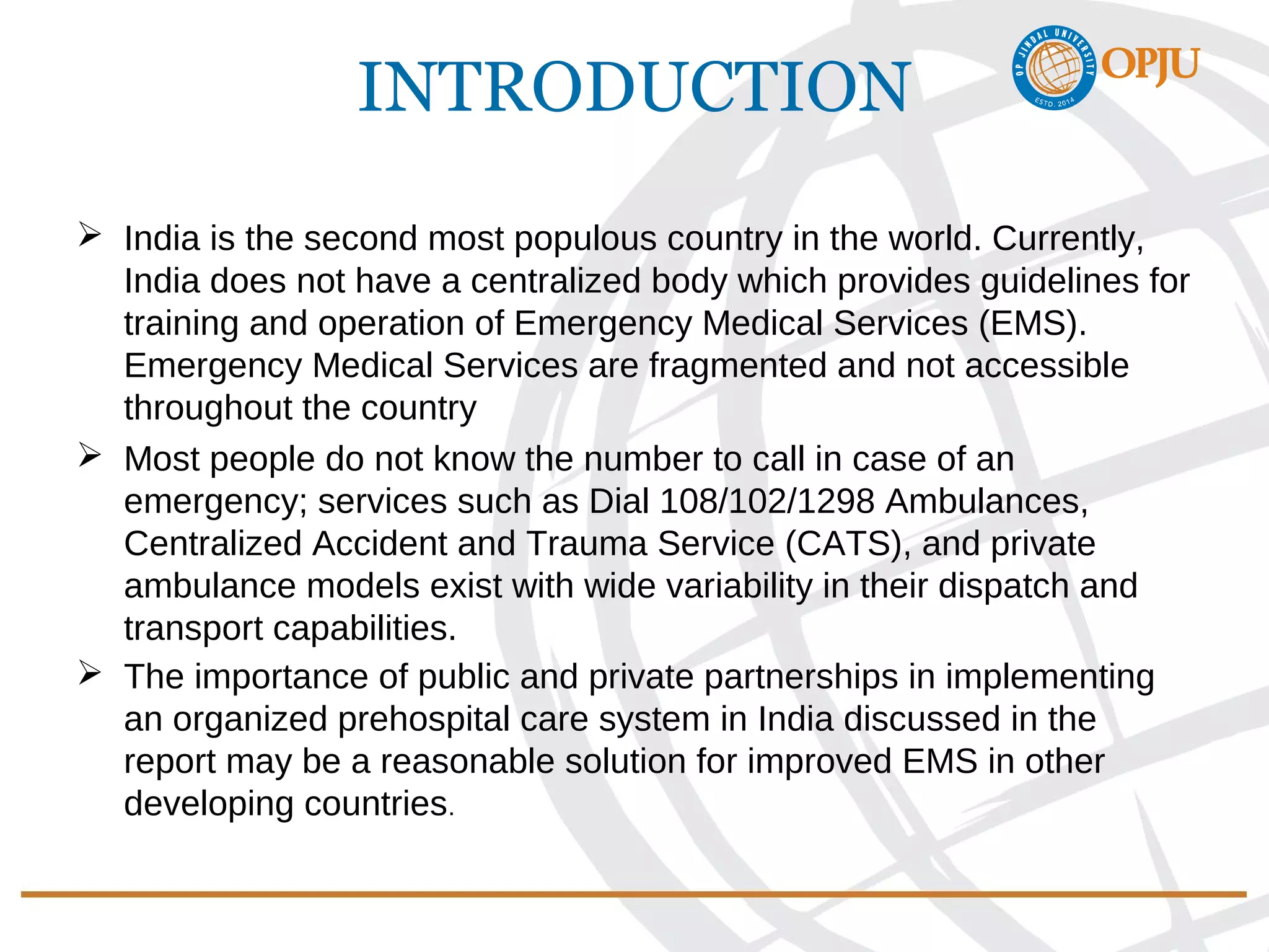 Emergency medical service in india. | PPT