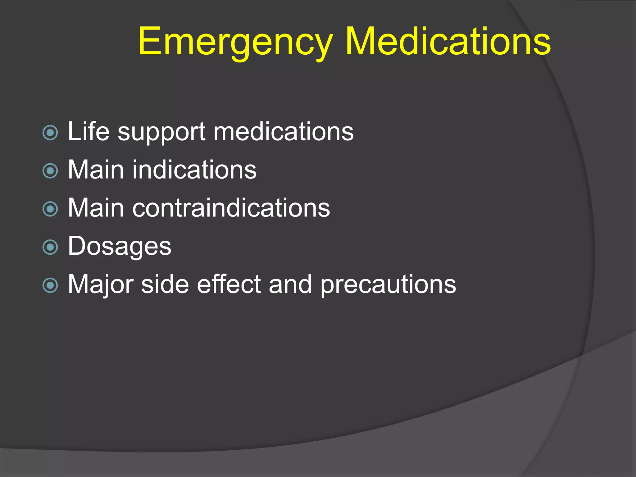 Emergency medication | PPT