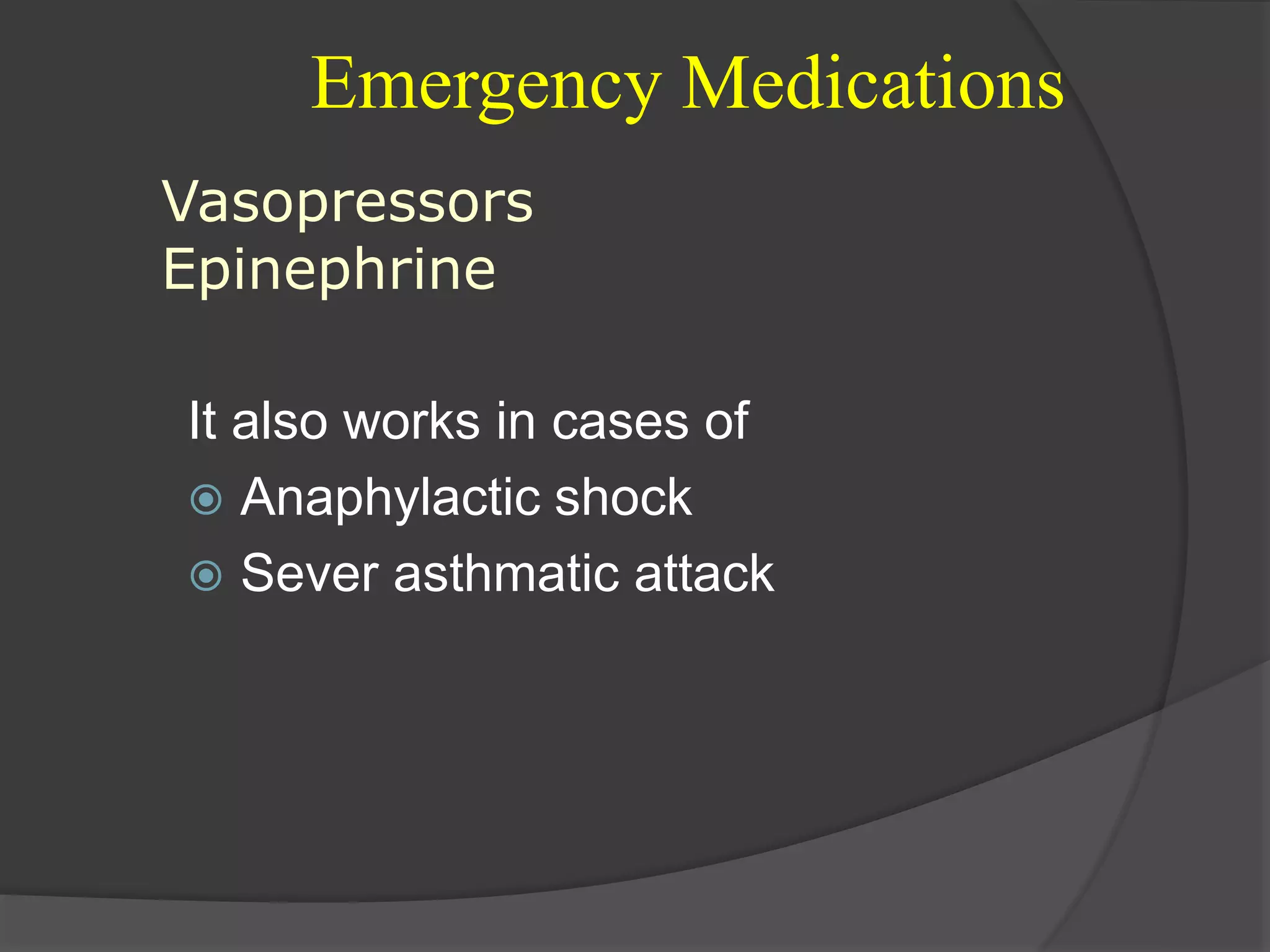 Emergency medication | PPT