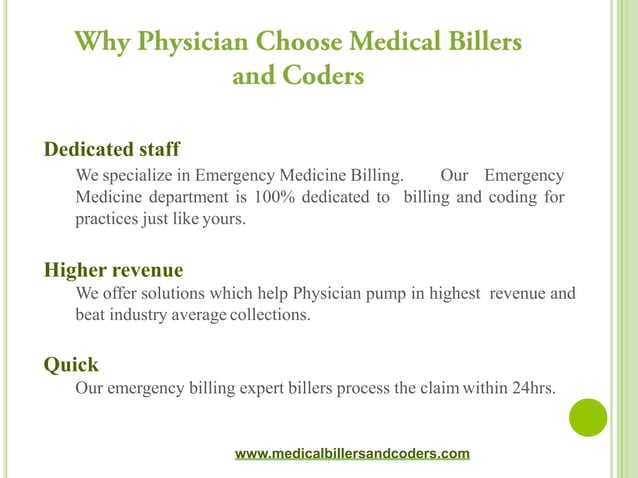 EMERGENCY MEDICINE BILLING SERVICES | PPTX | Healthcare Industry ...