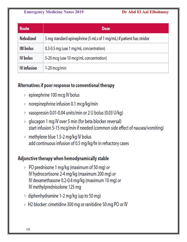 Emergency Medicine Notes 2019 | PDF