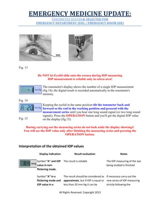 EMERGENCY MEDICINE UPDATE: TONOMETER DIATON SELECTED FOREMERGENCY ...