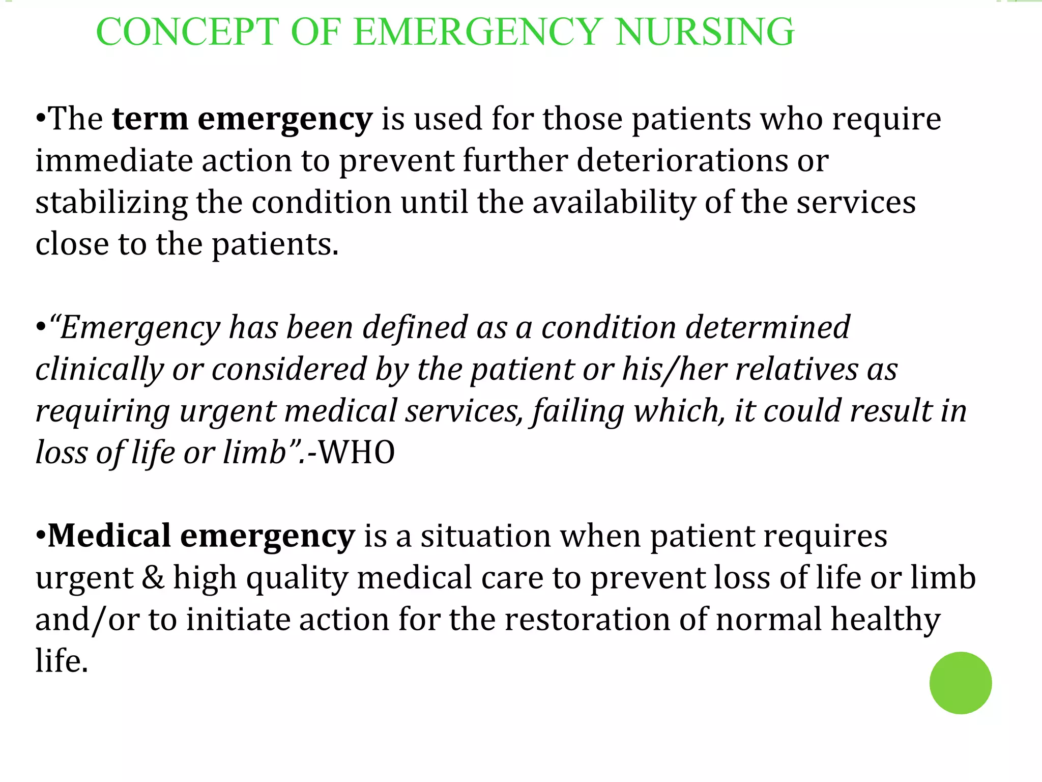 Nursing Emergency (part 2) | PPTX