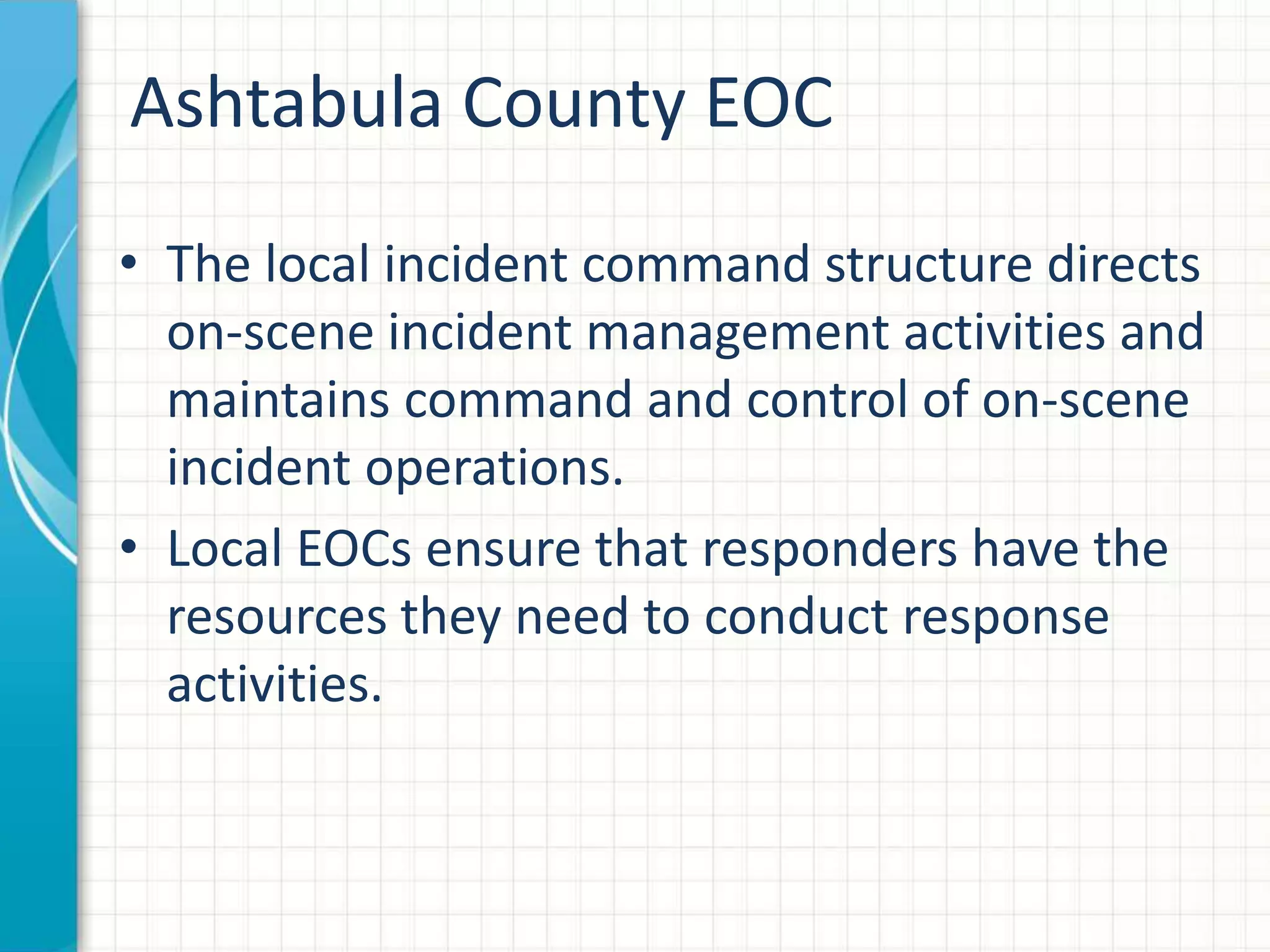 Emergency operations center basic training | PPTX