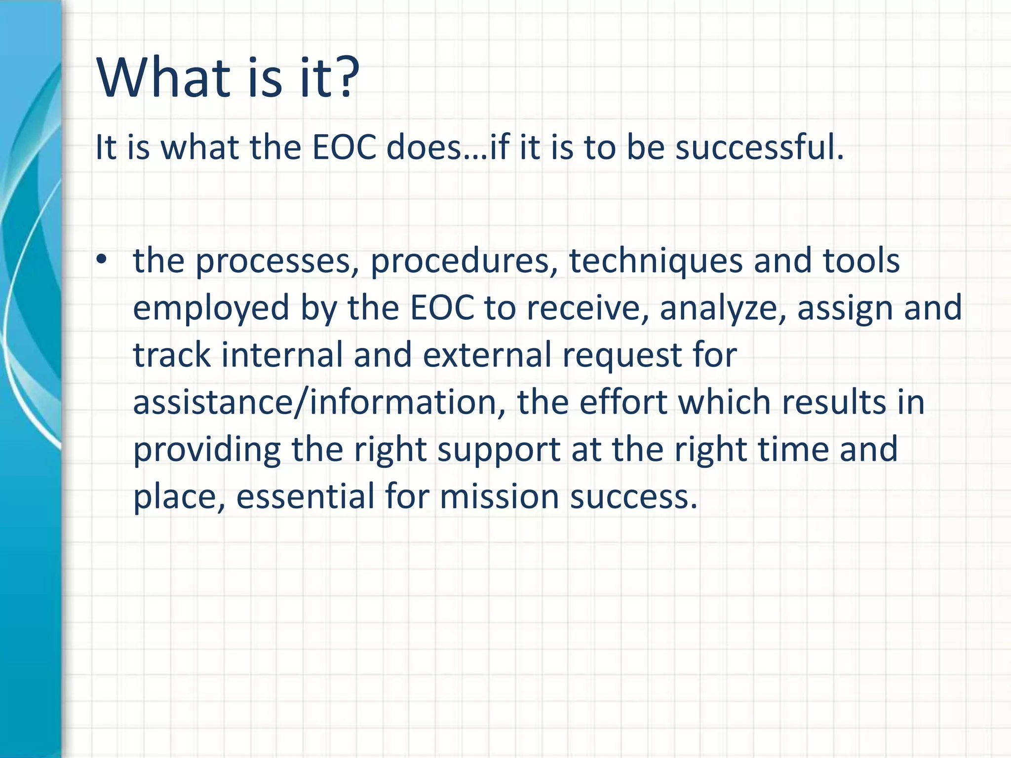 Emergency operations center basic training | PPTX