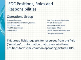 Emergency operations center basic training | PPTX