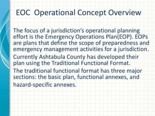 Emergency operations center basic training | PPTX