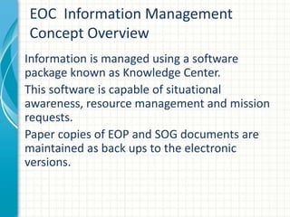 Emergency operations center basic training | PPTX