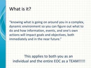 Emergency operations center basic training | PPTX
