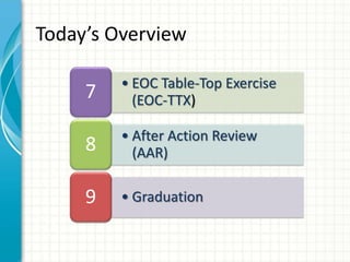 Emergency operations center basic training | PPTX