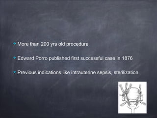 Emergency peripartum hysterectomy | PPT