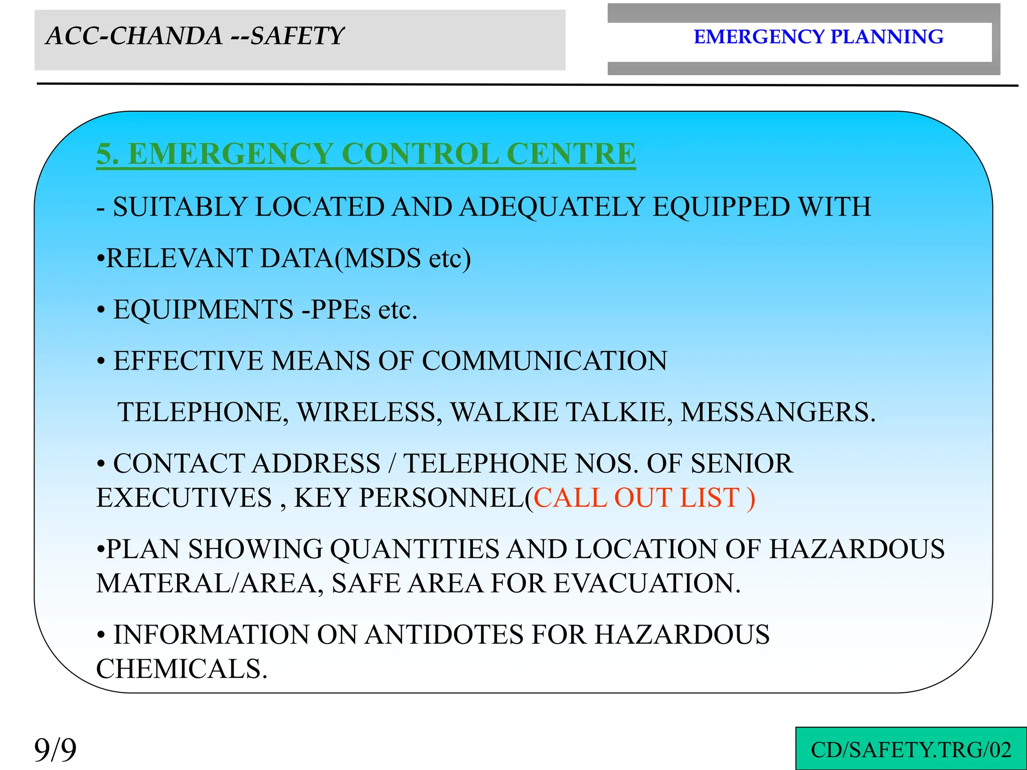 emergency plan.ppt