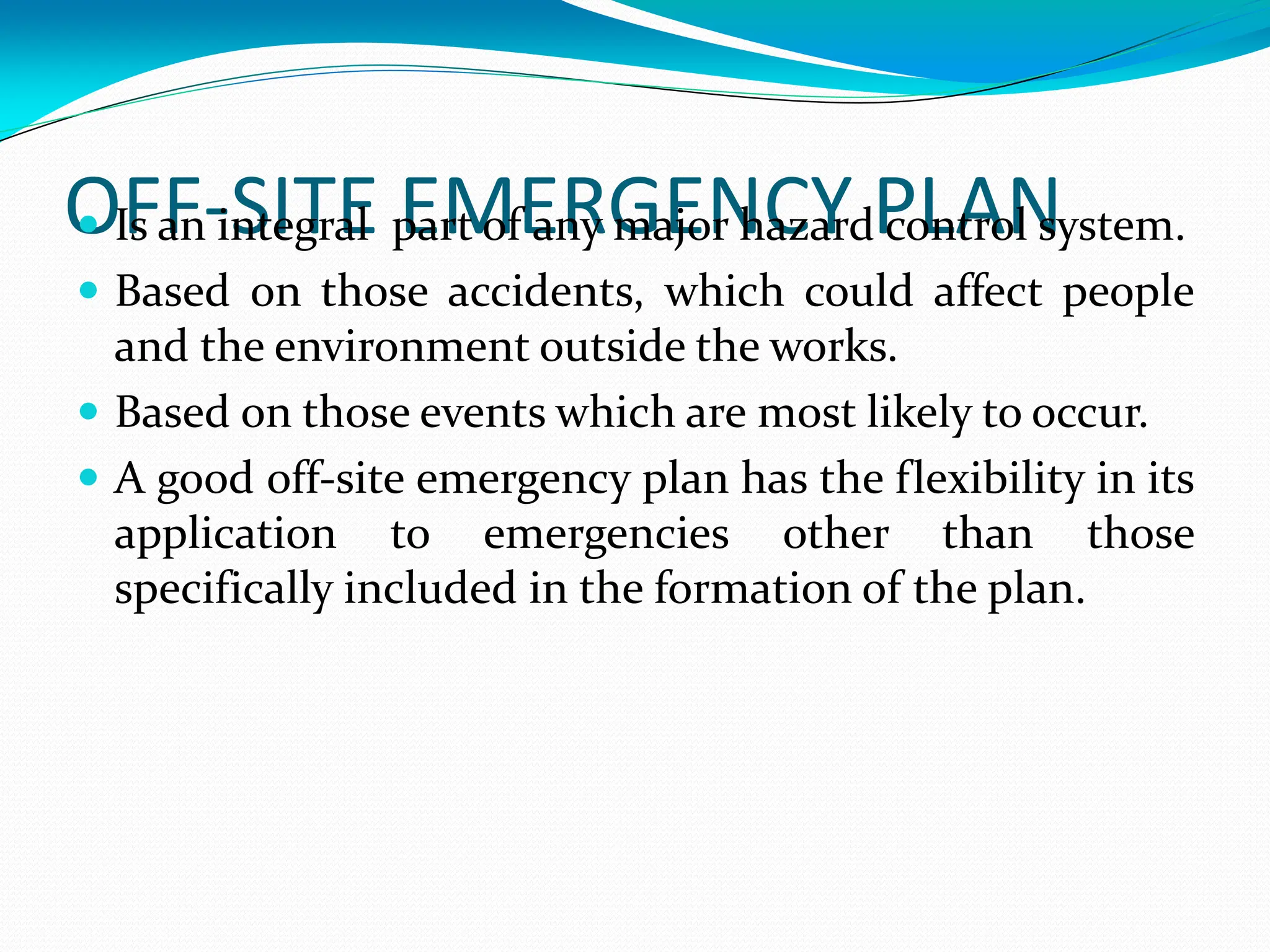 EmergencyPlan-On-SiteAndOff-Site plan for secure | PDF