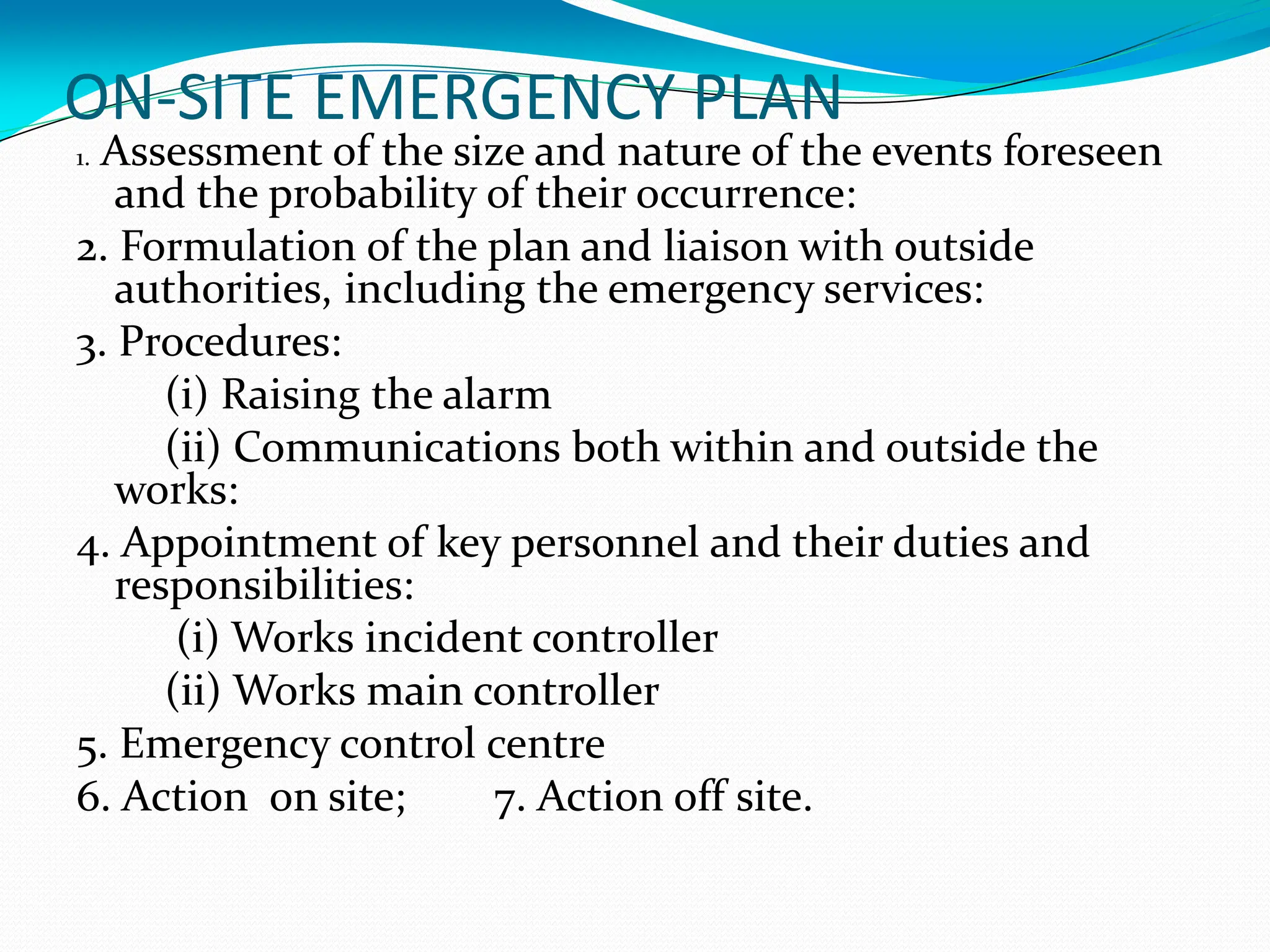 EmergencyPlan-On-SiteAndOff-Site plan for secure | PDF