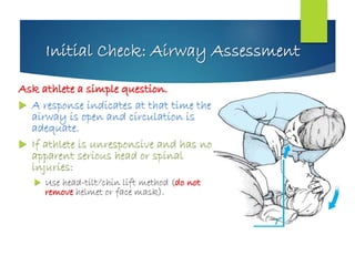 Emergency plan and initial injury evaluation | PPTX | First Aid | Injuries