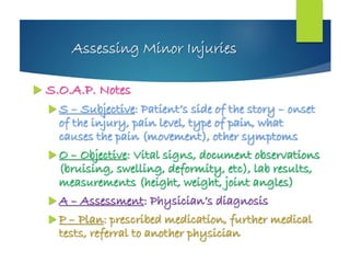 Emergency plan and initial injury evaluation | PPTX | First Aid | Injuries