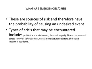 Emergency planning | PPTX