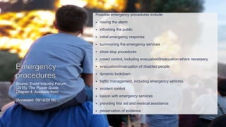 Emergency planning for events | PPTX