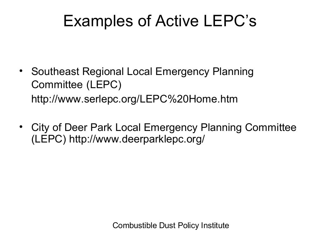 Is Your Local Emergency Planning Committee LEPC Active Is Your Local Emergency Planning Committee LEPC Active