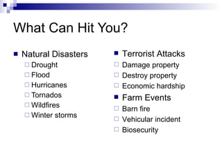 Emergency Planning For The Farm & Livestock | PPT