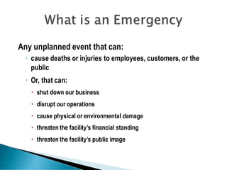Emergency Planning _ Response Management.pdf | First Aid | Injuries
