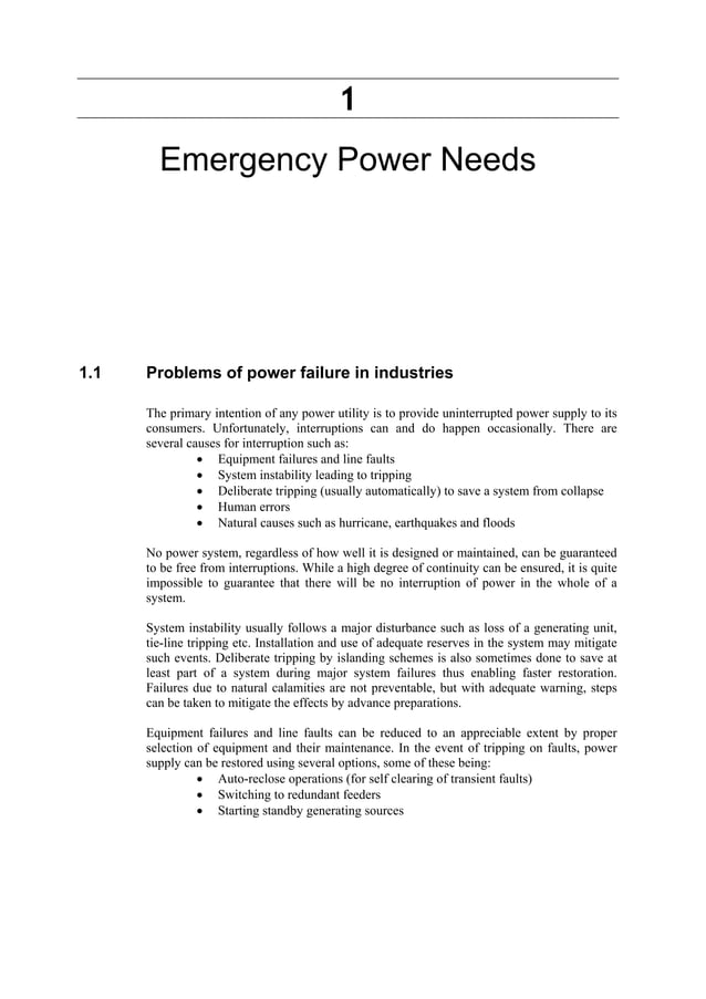 Emergency Power Supplies: Electrical Distribution Design, Installation ...