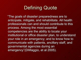 Emergency Preparedness | PPT