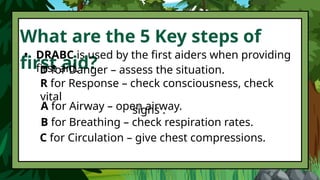 Emergency Preparedness (First Aid) This includes simple bandaging using ...