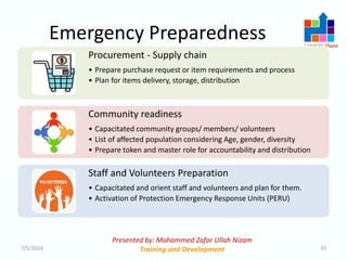 Emergency response preparedness for Monsoon in humanitarian response. | PPT