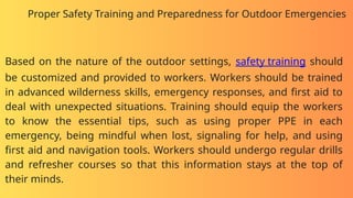 Emergency Preparedness in the Wilderness Outdoor Safety Beyond the ...