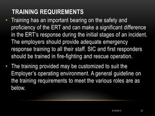 Establish the effective Emergency preparedness response | PPTX