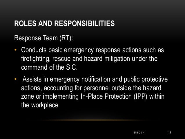Roles And Responsibilities Of Emergency Response Team - Printable ... Roles And Responsibilities Of Emergency Response Team - Printable ...