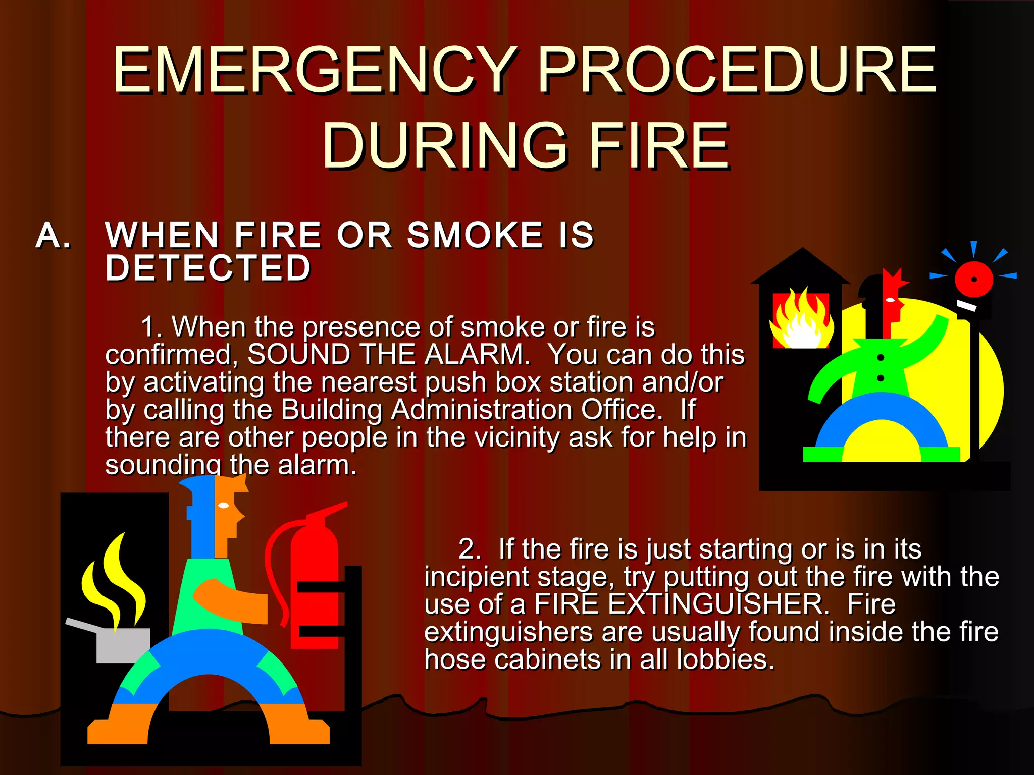 Emergency procedure during fire revised | PPT