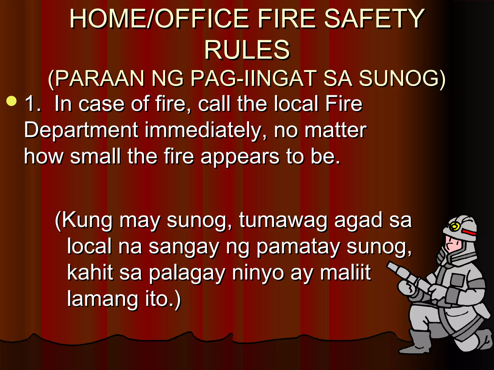 Emergency procedure during fire revised | PPT