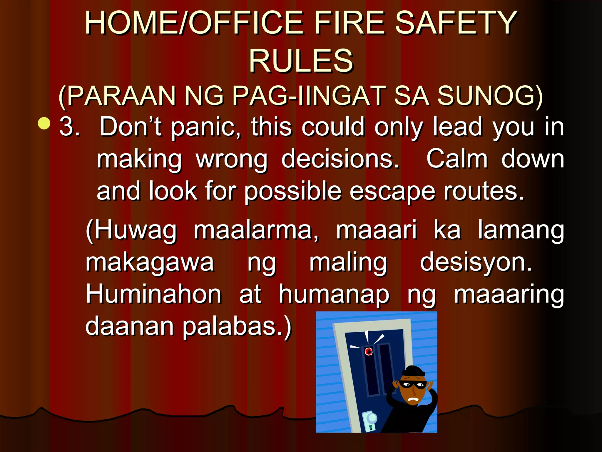Emergency procedure during fire revised | PPT
