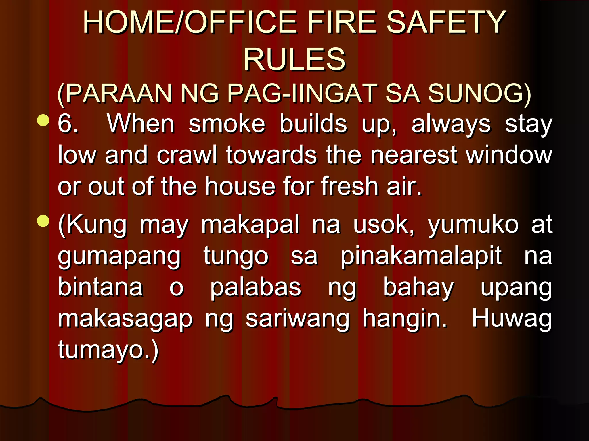 Emergency procedure during fire revised | PPT