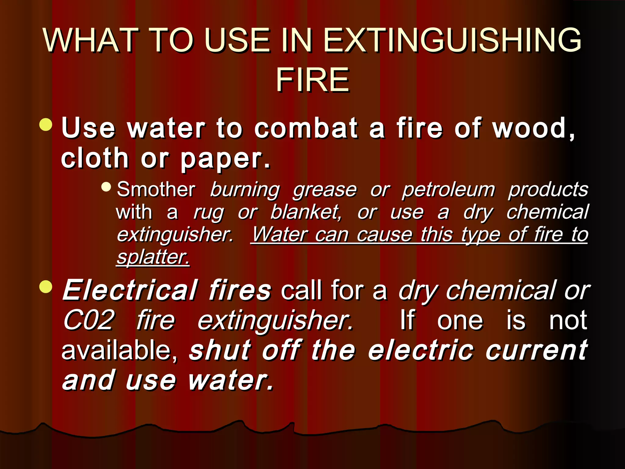 Emergency procedure during fire revised | PPT