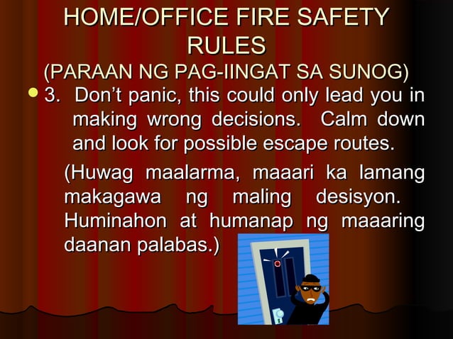 Emergency procedure during fire revised | PPT