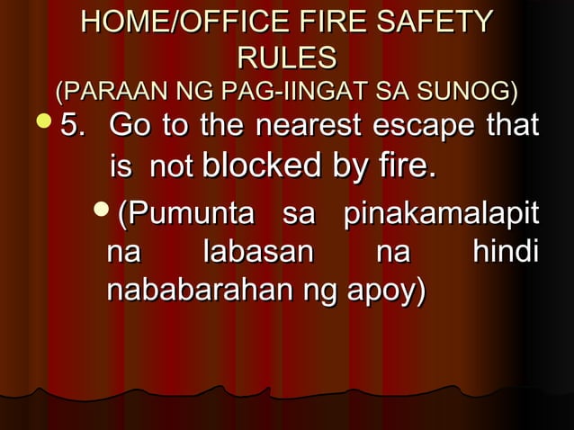 Emergency procedure during fire revised | PPT