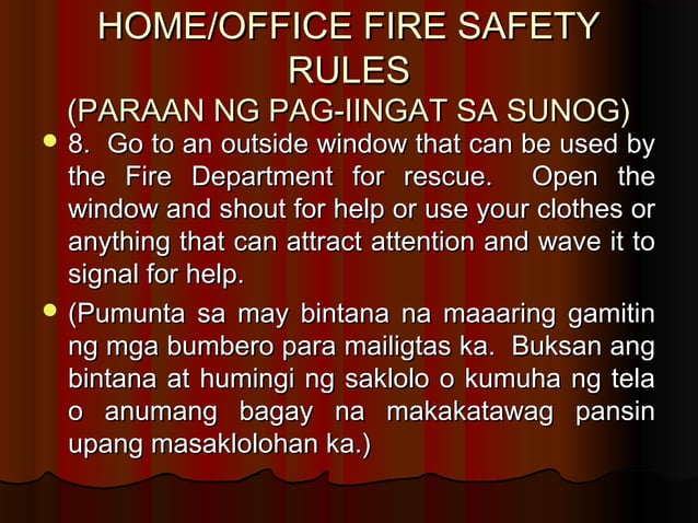 Emergency procedure during fire revised | PPT