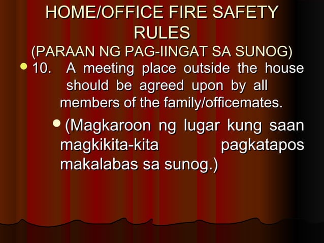 Emergency procedure during fire revised | PPT