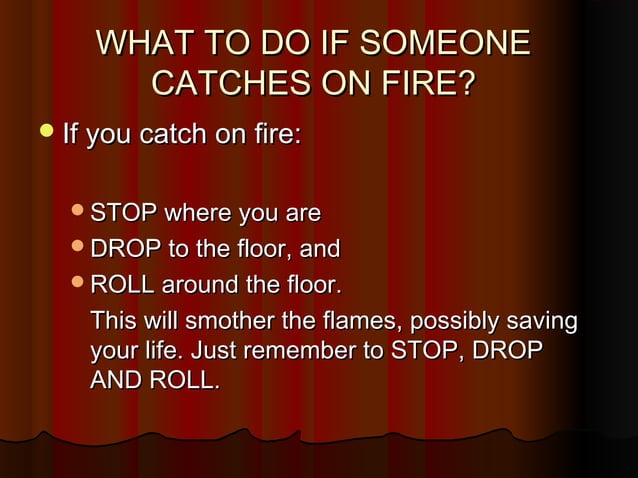 Emergency procedure during fire revised | PPT