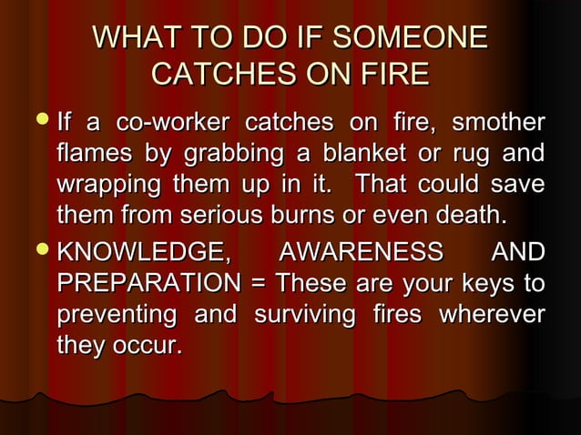 Emergency procedure during fire revised | PPT