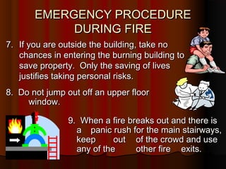 Emergency procedure during fire revised | PPT