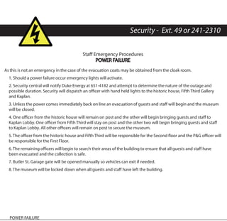 Utility Failure Procedures